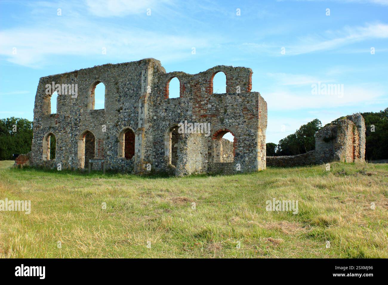 Dunwich, Suffolk. Greyfriars friary ruins in Dunwich village on the ...