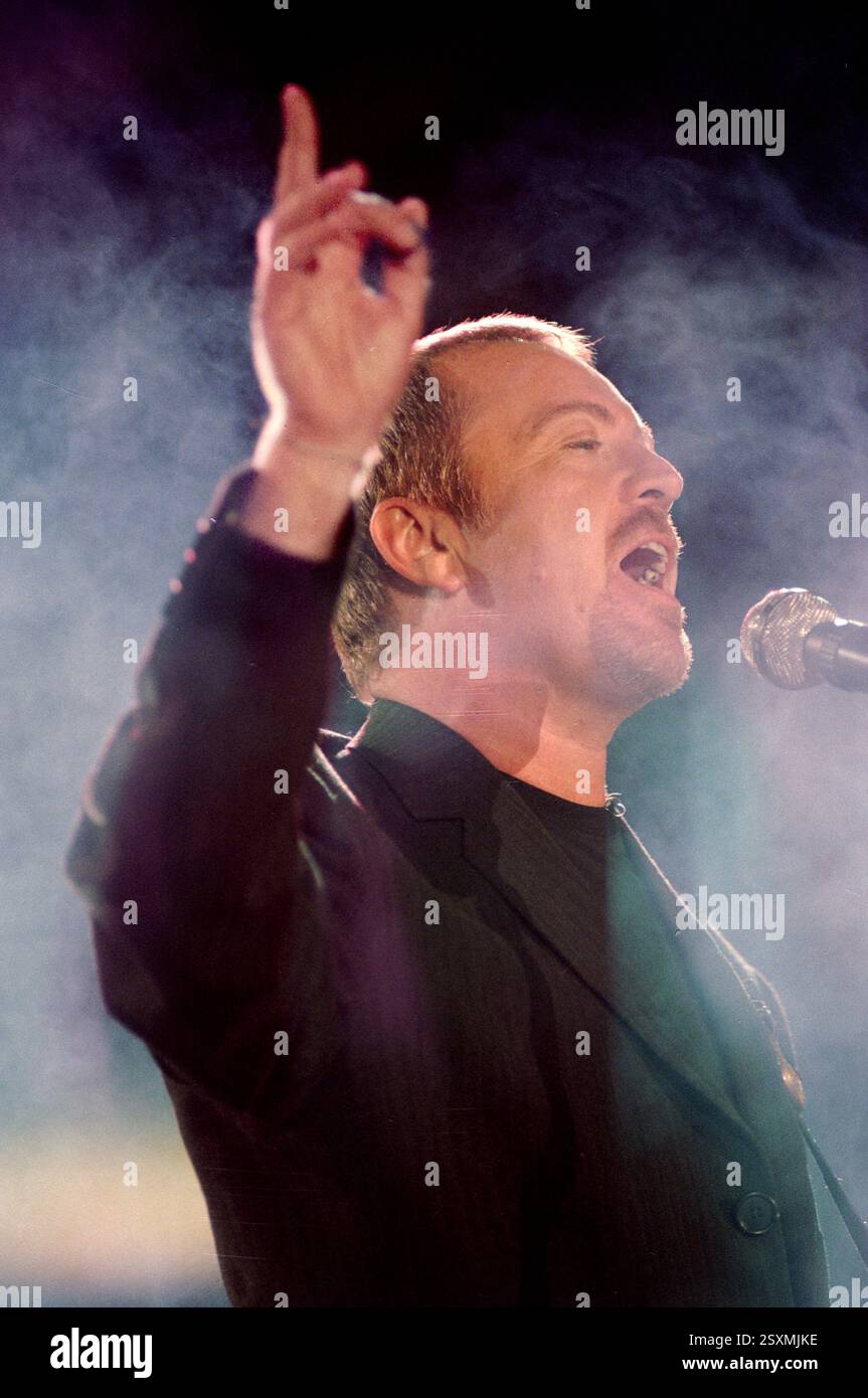 Italy 1996: Umberto Tozzi,Italian singer, during the live concert at ...