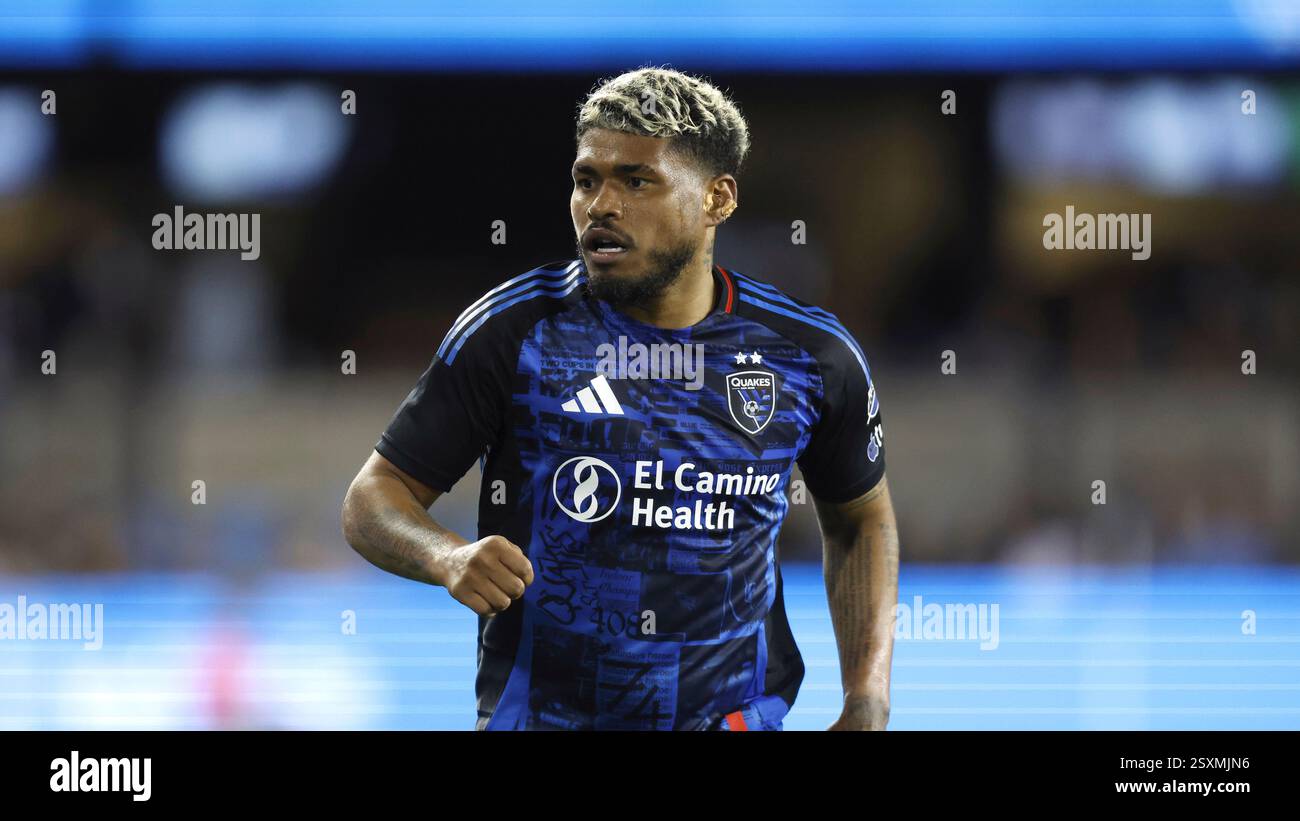San Jose Earthquakes striker Josef Martínez (17) competes against the ...