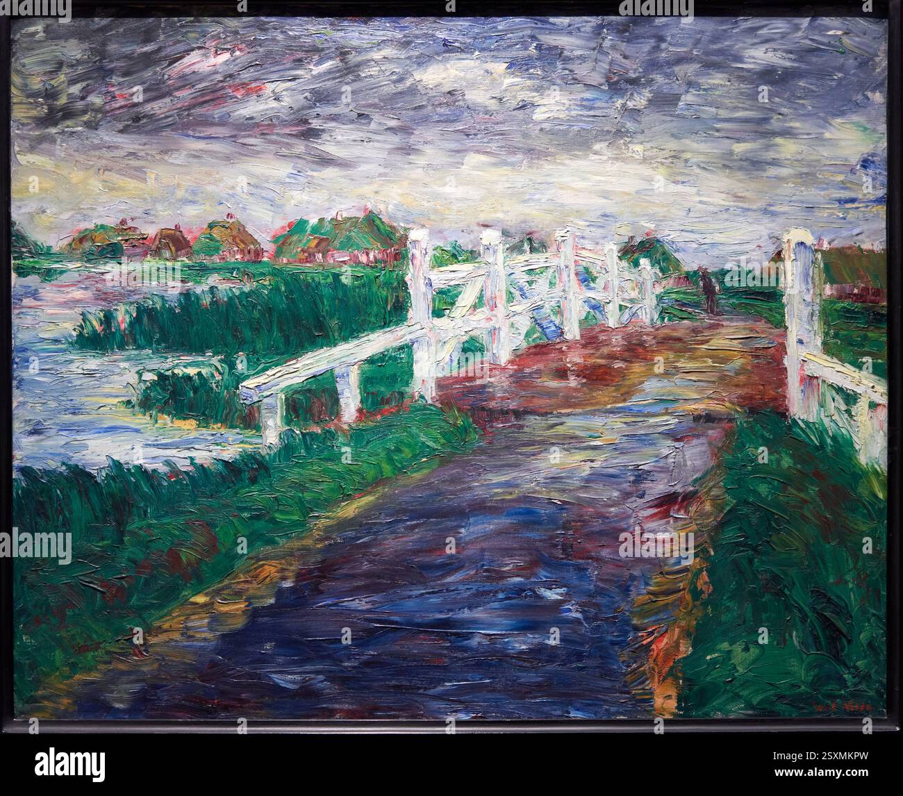 Marsh Bridge, 1910, Emil Nolde, (1867-1956 Stock Photo - Alamy