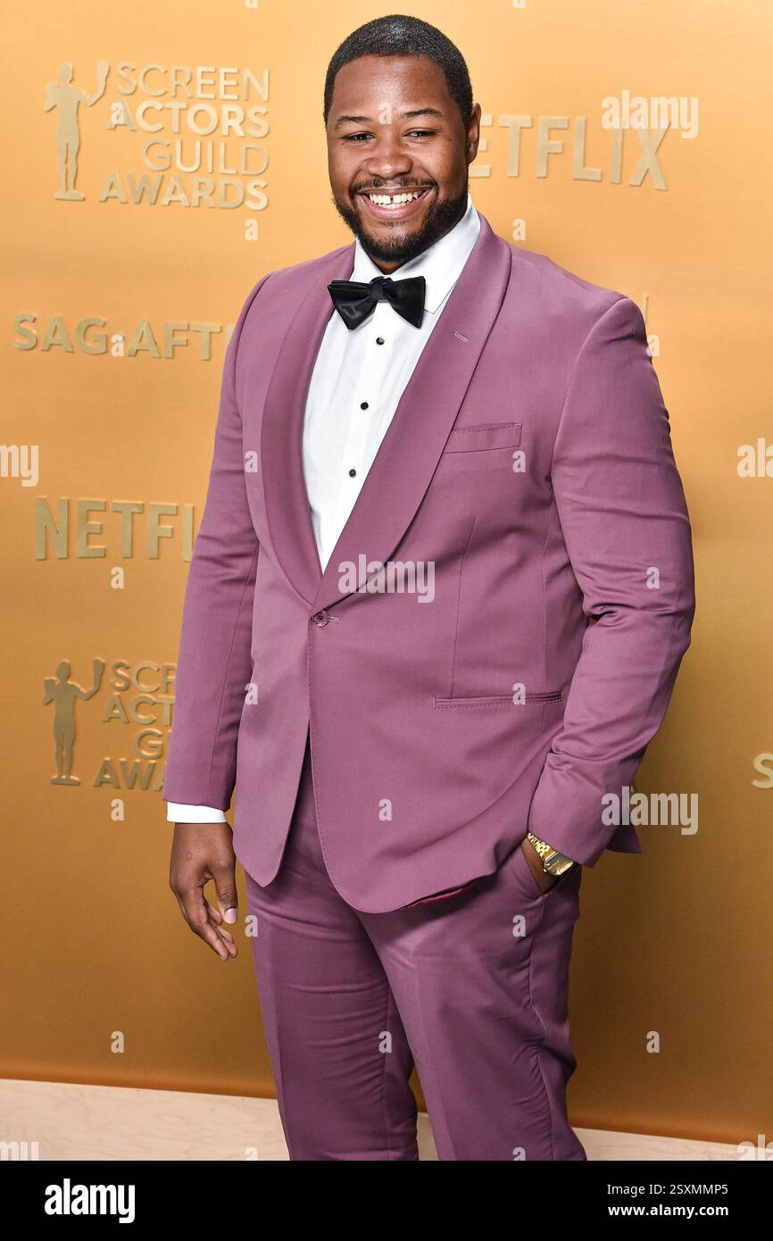 LOS ANGELES, CALIFORNIA, USA - FEBRUARY 23: Luke Tennie arrives at the ...