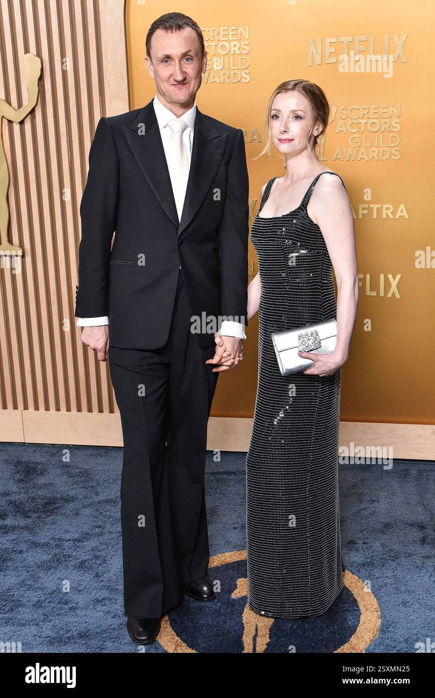 LOS ANGELES, CALIFORNIA, USA - FEBRUARY 23: Tom Brooke and wife Fiona ...