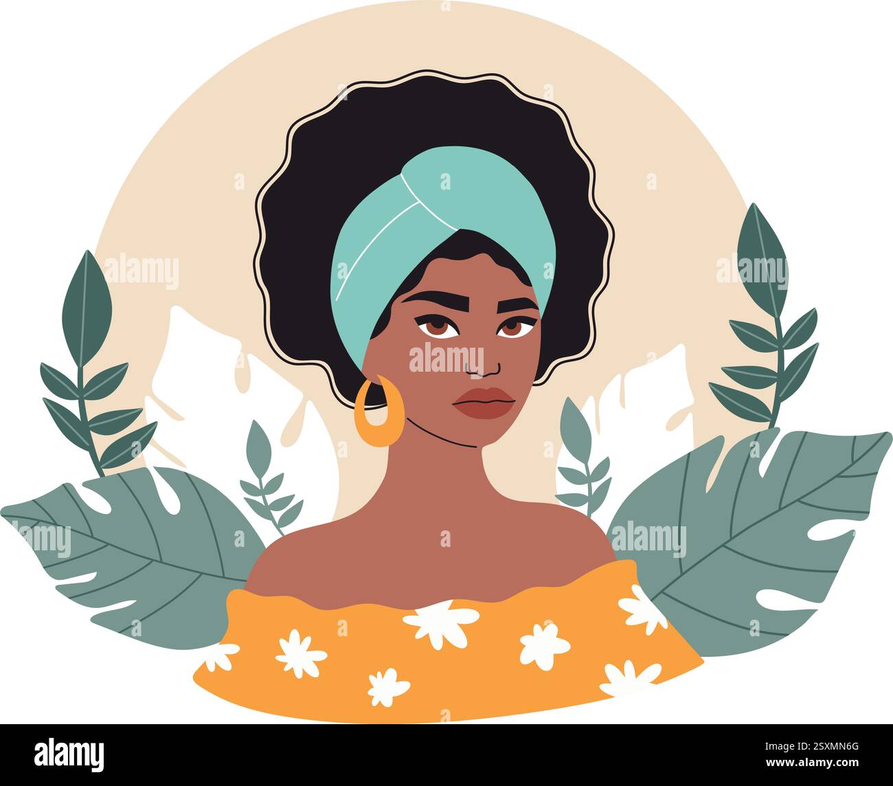 Pretty African American Girl. Female Modern Ethnicity Portrait with ...