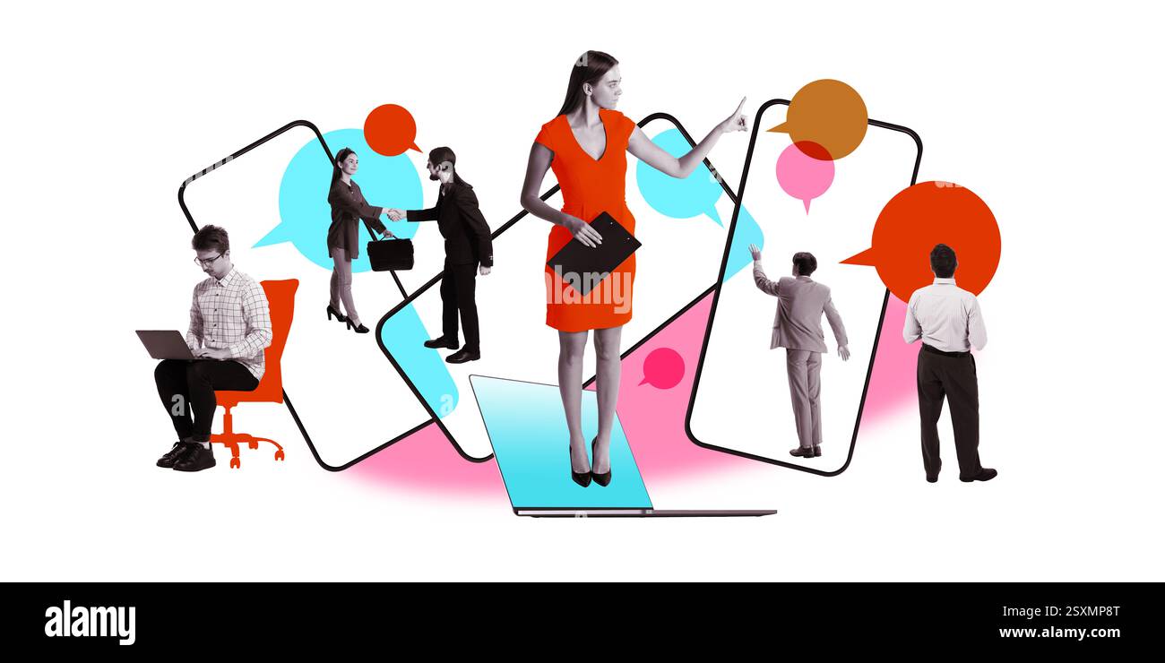 Engaging in team collaboration Cut Out Stock Images & Pictures - Alamy