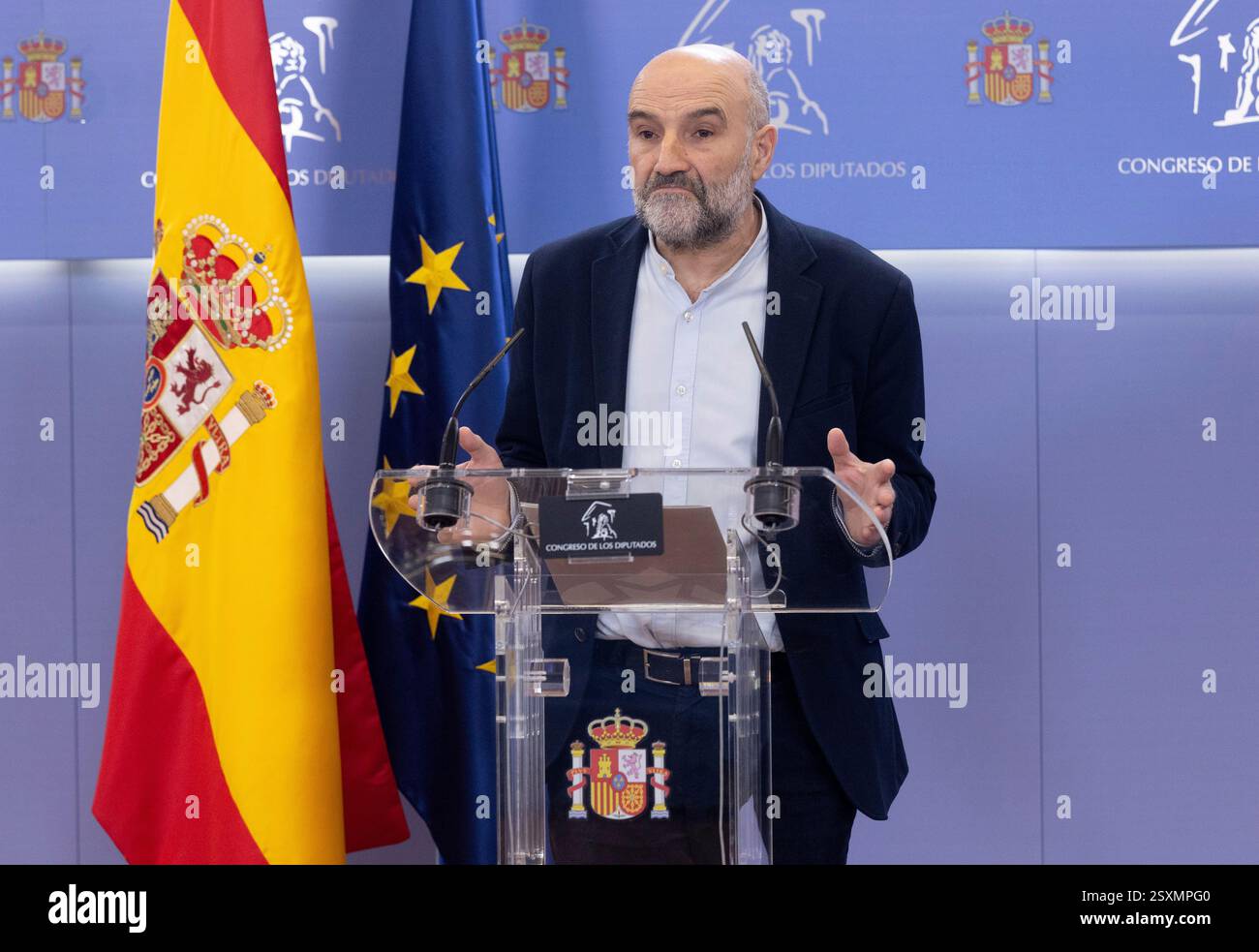 BNG deputy Néstor Rego during a press conference prior to the Board of ...