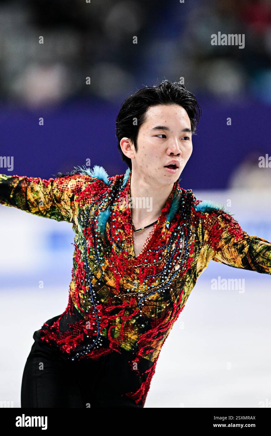 Kazuki TOMONO (JPN), during Men Short Program, at the ISU Four ...
