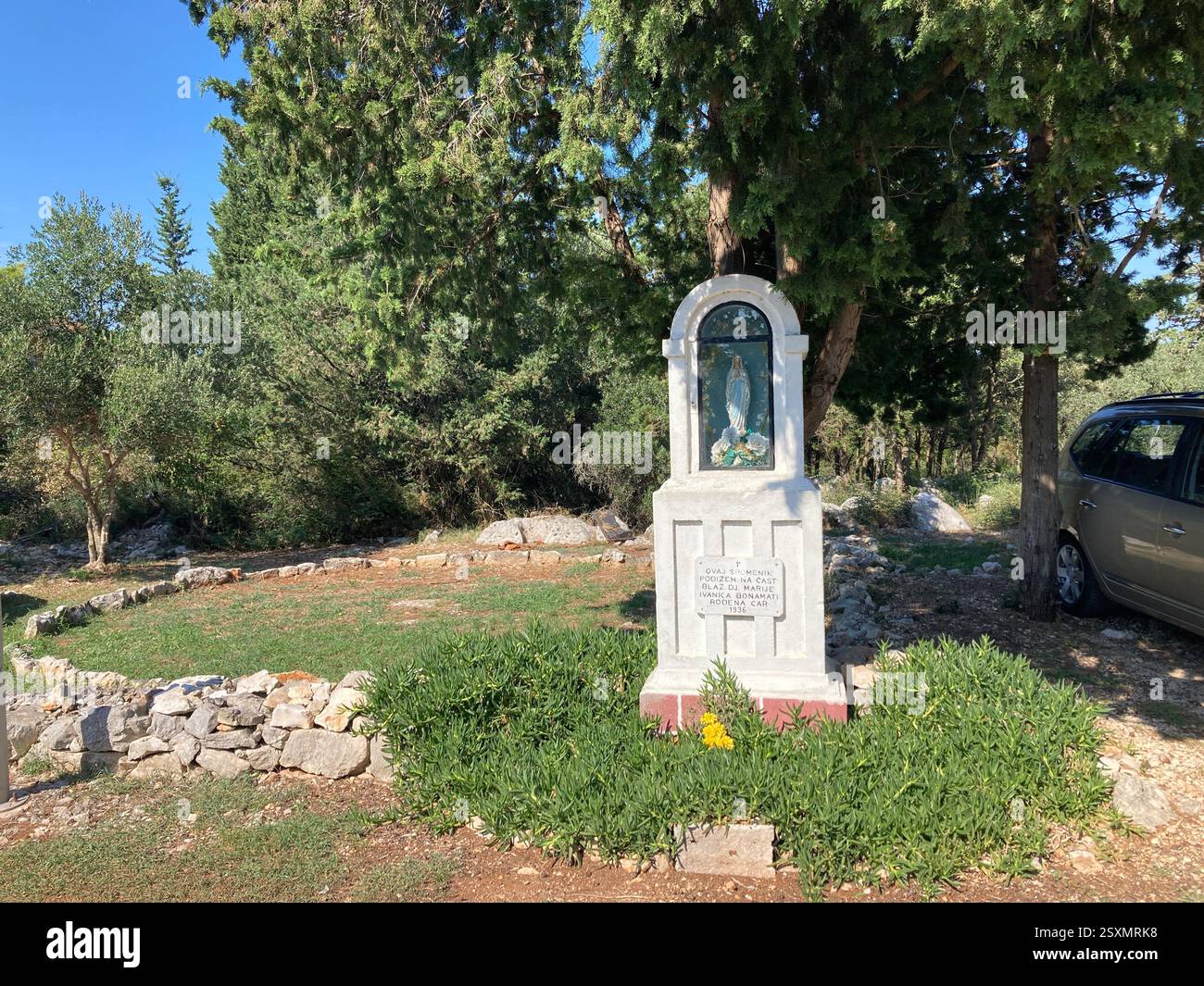 War Memorial on Ugljan Island near Zadar. Yugoslavian and Croatian wars ...