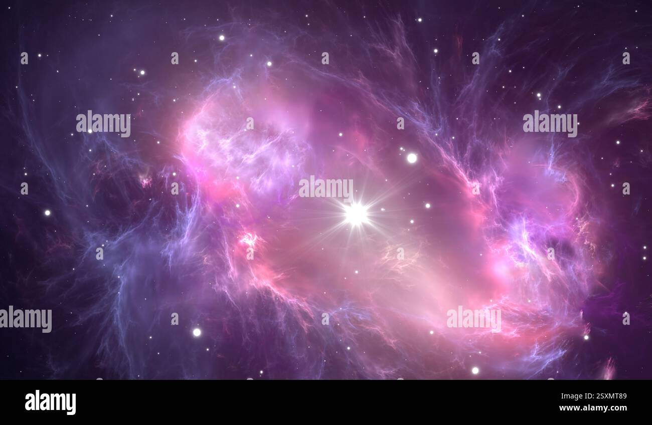 Space nebula. Illustration, for use with projects on science, research ...