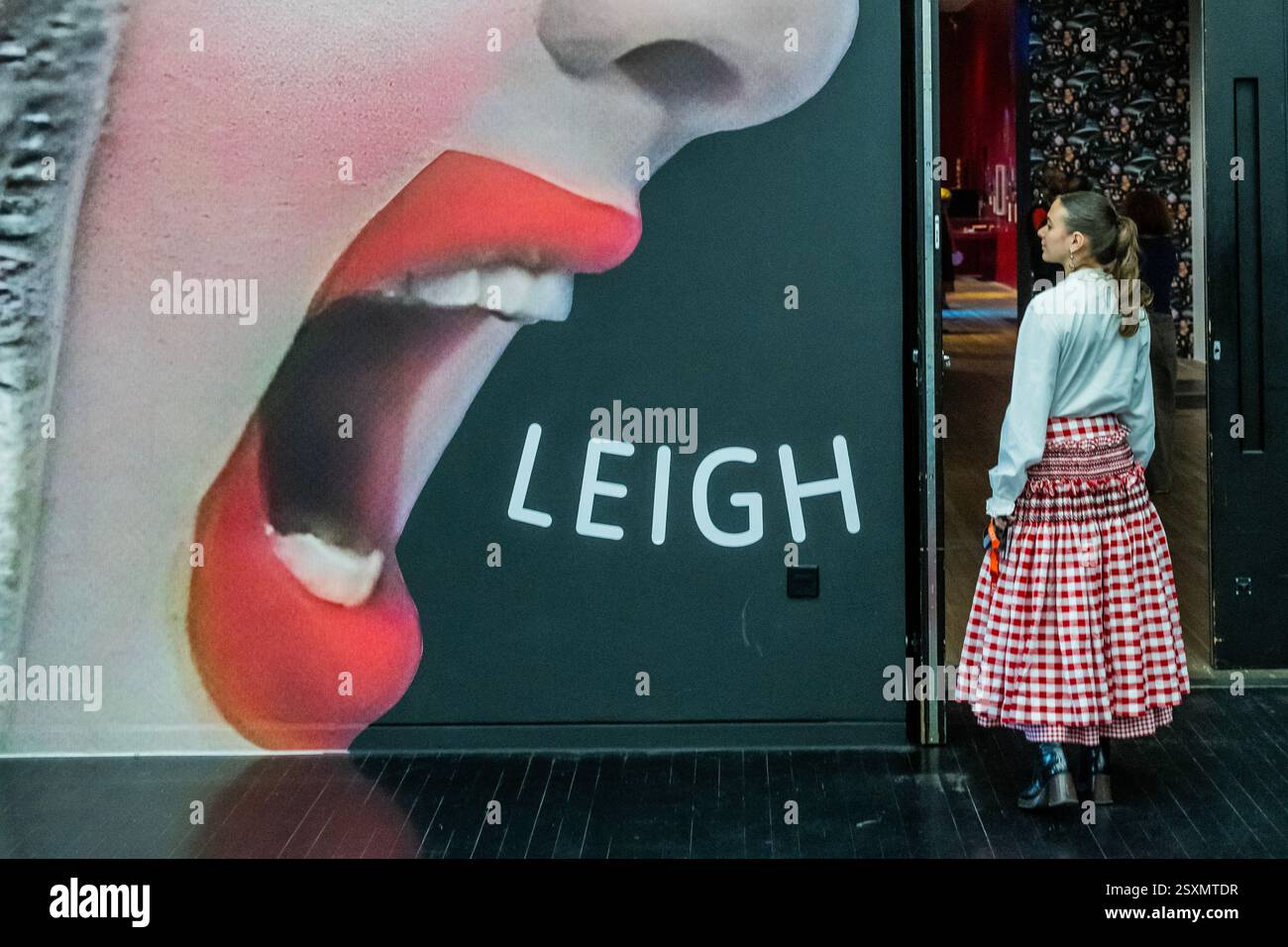 London, UK. 25th Feb, 2025. The entrance graphic - Leigh Bowery ...