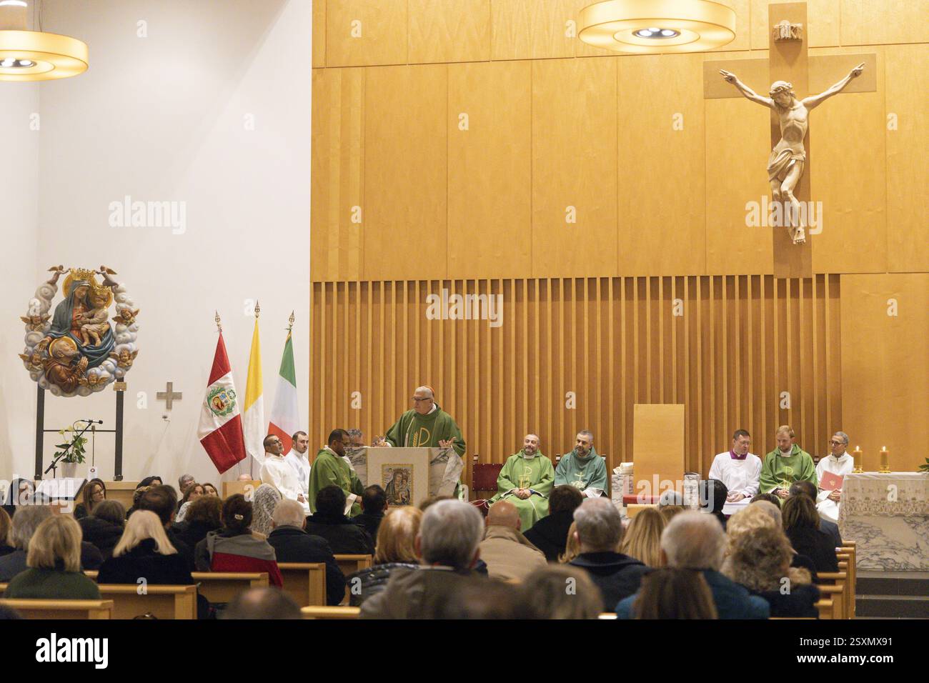Rome, Ita. 22nd Feb, 2025. **NO LIBRI** Italy, Rome, 2025/2/22 Cardinal ...