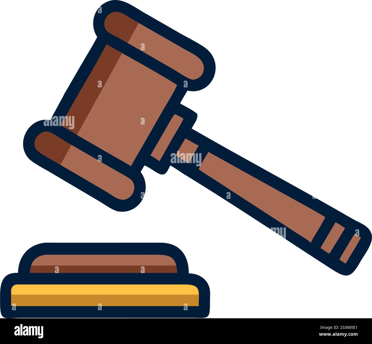 Lawyer with gavel and books icon Stock Vector Image & Art - Alamy