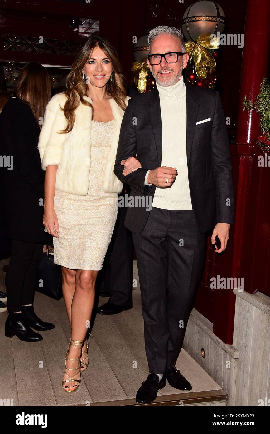 Elizabeth Hurley with Oliver Milburn Who is switching on the Christmas ...