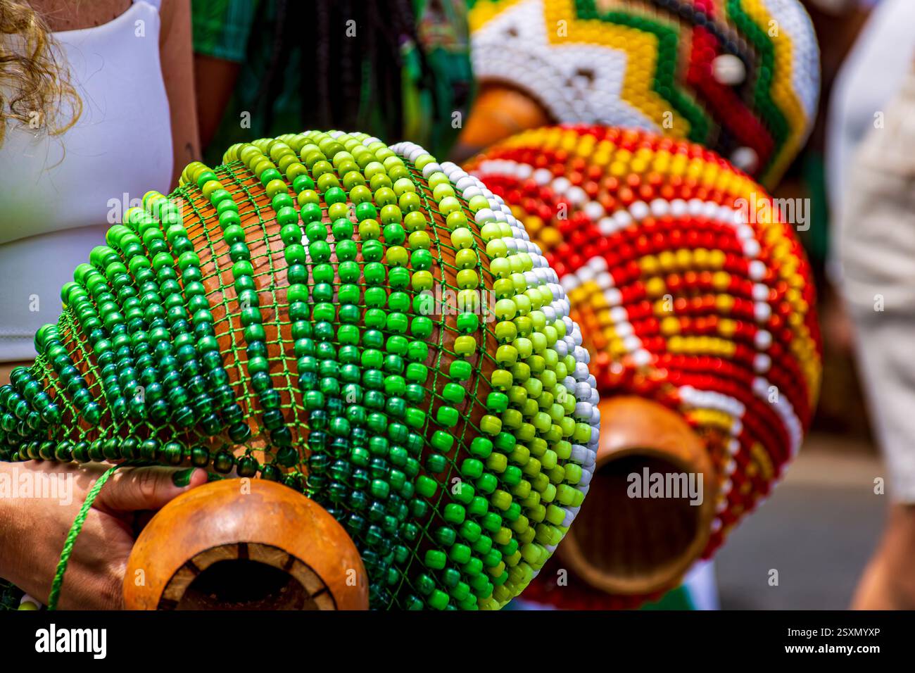 Xereque, a colorful percussion instrument of African origin widely used ...