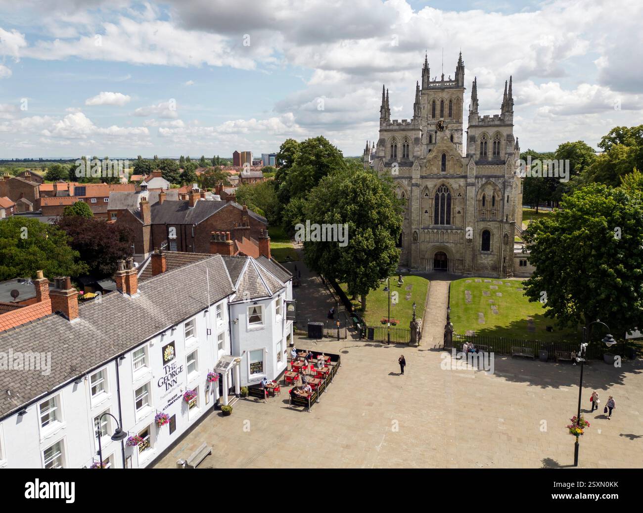 General view of Selby and Selby Abbey, North Yorkshire, ahead of the ...