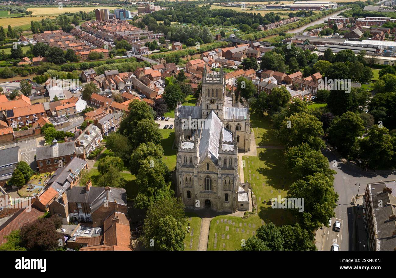 General view of Selby and Selby Abbey, North Yorkshire, ahead of the ...