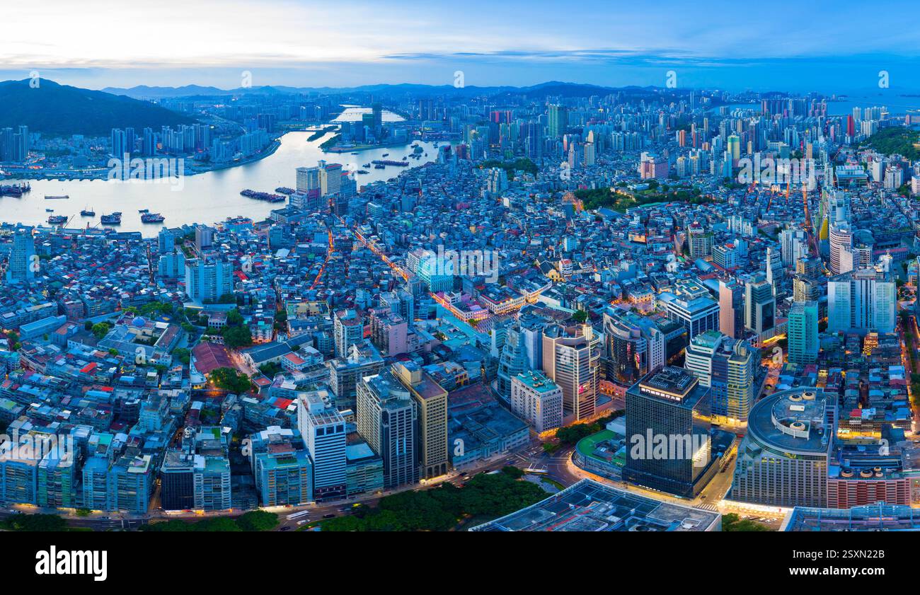 Night View of Zhuhai and Macao Peninsula, China Stock Photo - Alamy