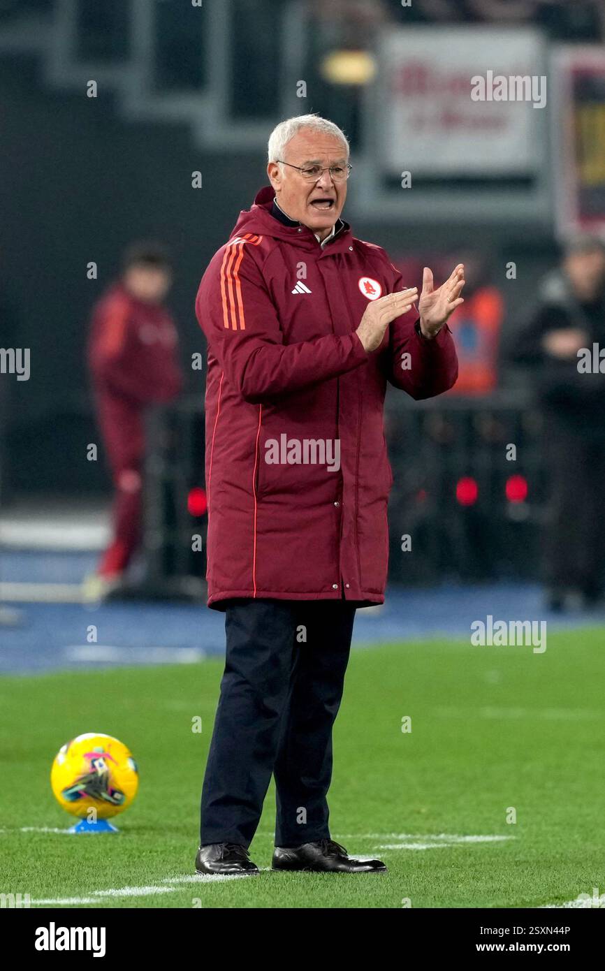 Claudio Ranieri, head coach of AS Roma, during the Serie A football ...