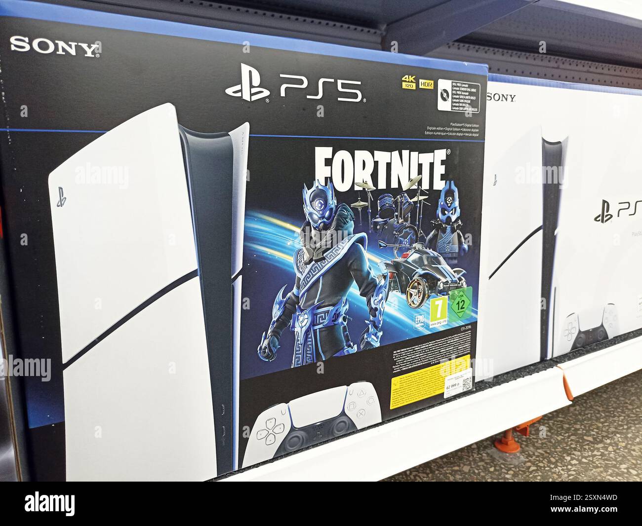 Playstation 5 console bundle with fortnite themed packaging for gamers ...