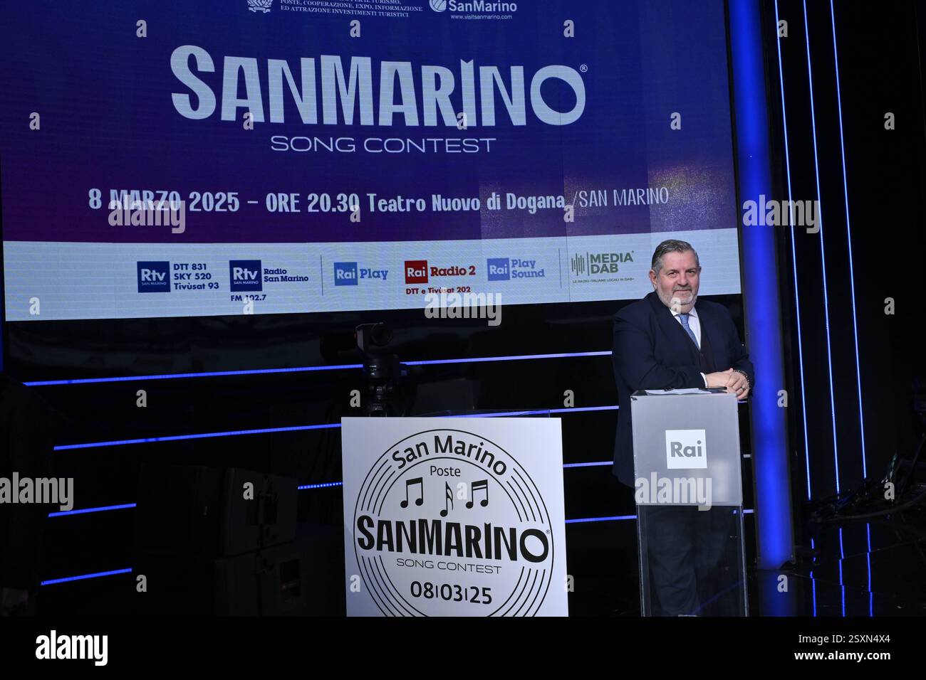 Rome, Italy. 25th Feb, 2025. Rome: Rai headquarters in Via Asiago. Presentation of the "San ...