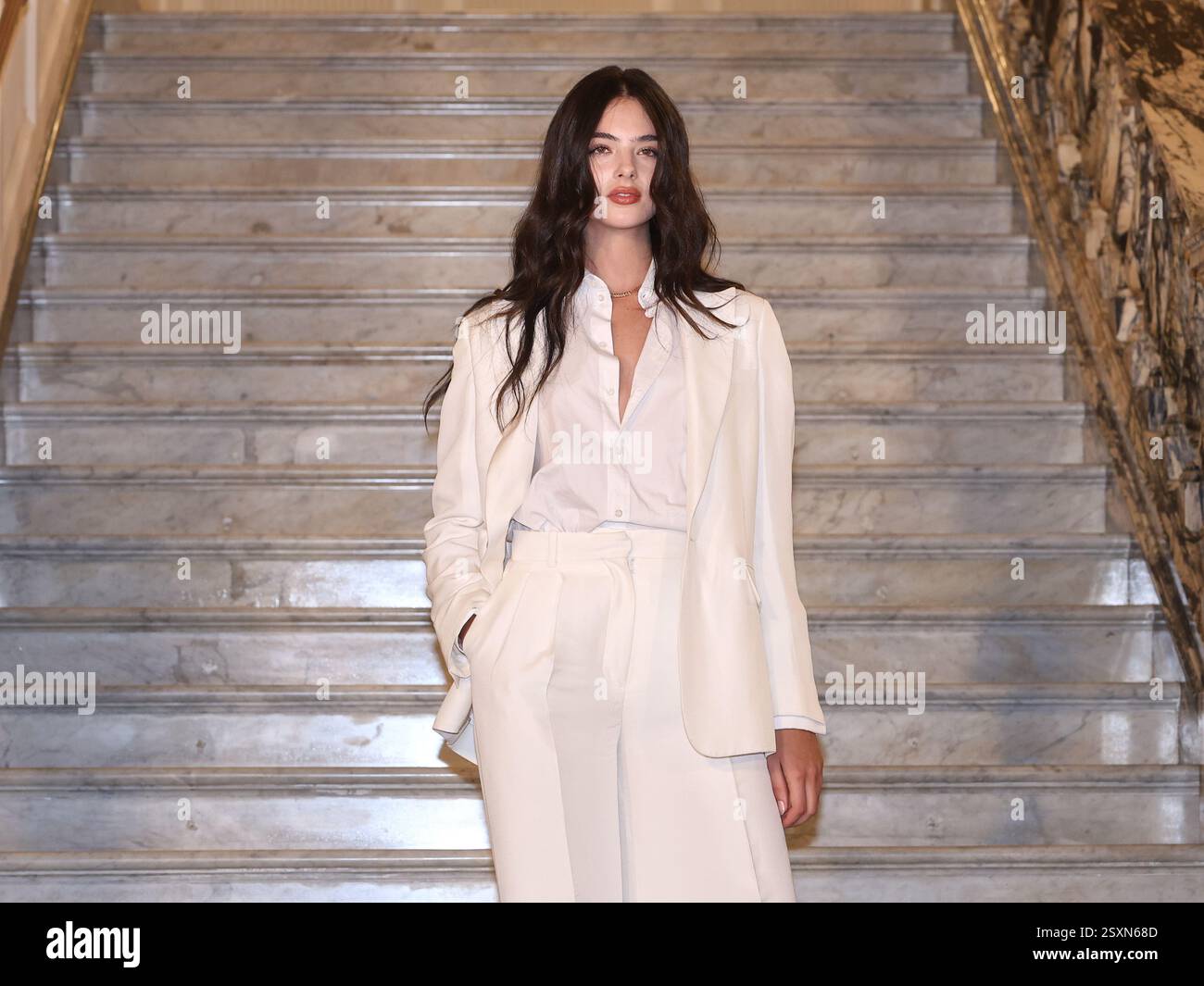 Rome, Italy. 25th Feb, 2025. Rome, Plaza Hotel, photocall Netflix series "The Leopard". In the ...