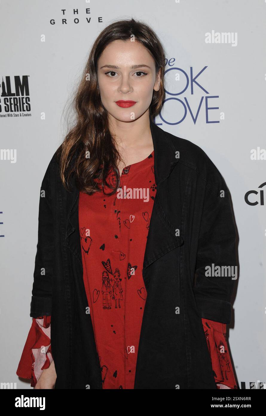 Bella Dayne arriving at the premiere of 'The Book Of Love' at The Grove ...