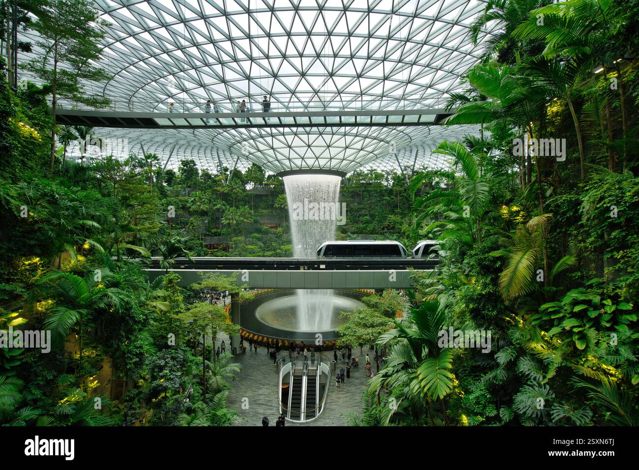 Jewel Changi Airport Singapore Parallax view of indoor Singapore rain ...