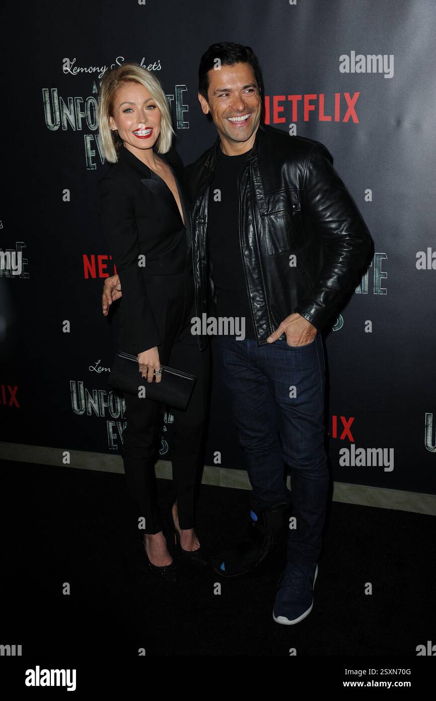 Kelly Ripa and Mark Consuelos attending Netflix’s world premiere of ...