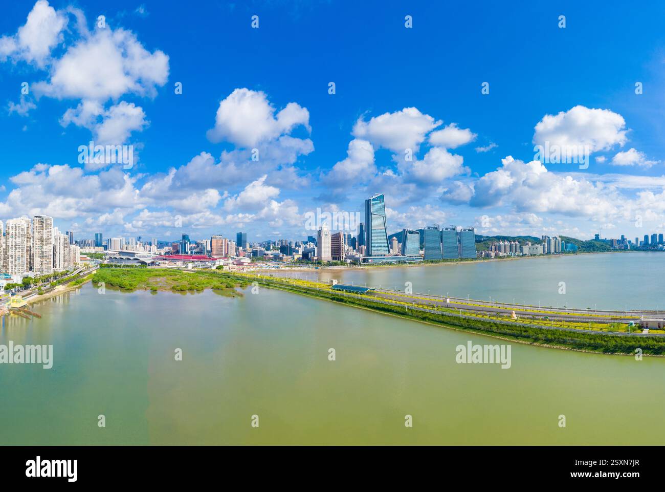 Pearl River Delta Ring Expressway, Urban Scenery of Zhuhai City ...