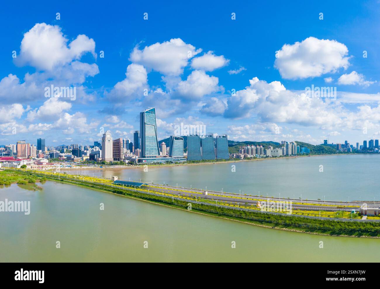 Pearl River Delta Ring Expressway, Urban Scenery of Zhuhai City, Guangdong Province, China Stock ...