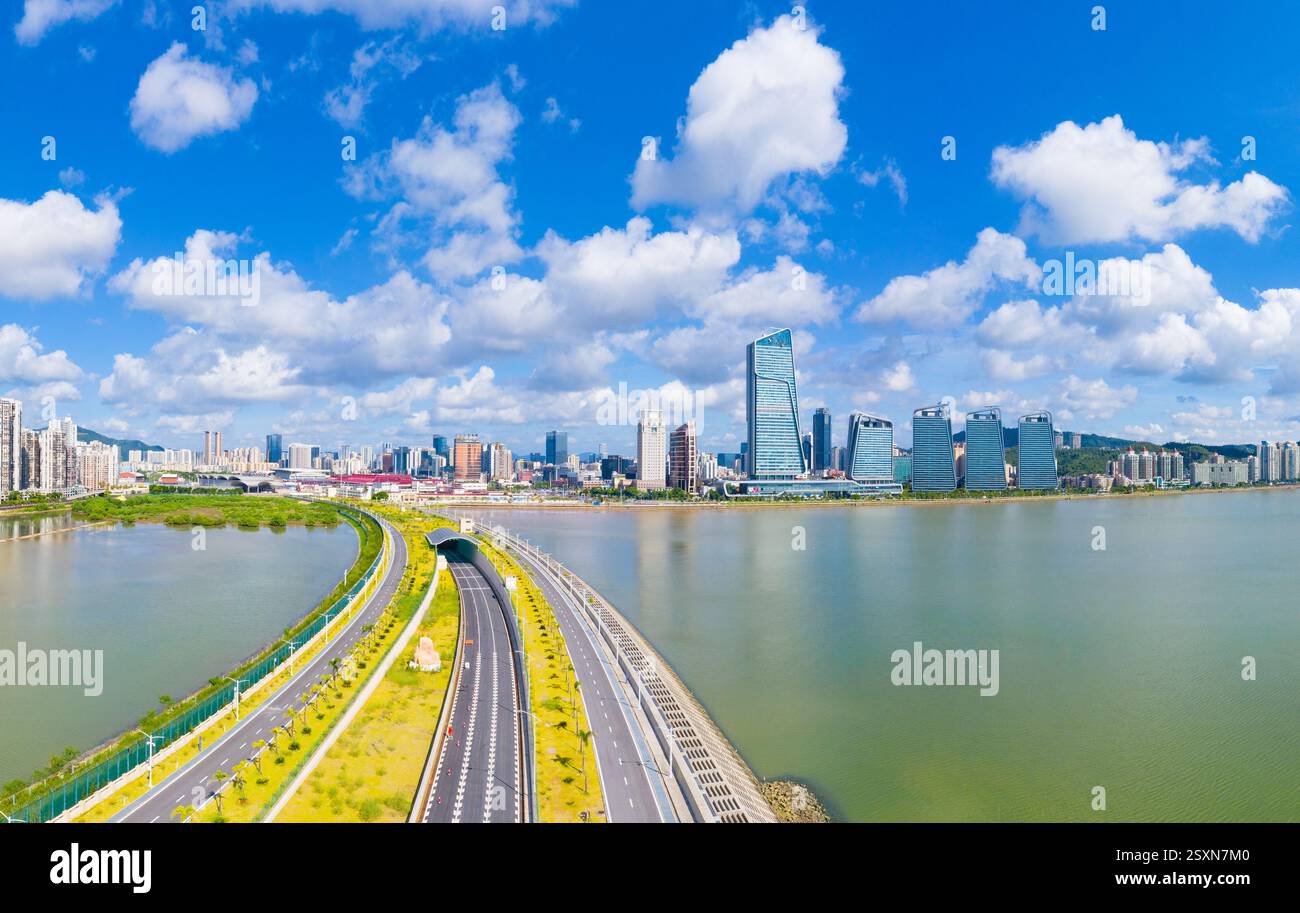 Pearl River Delta Ring Expressway, Urban Scenery of Zhuhai City ...