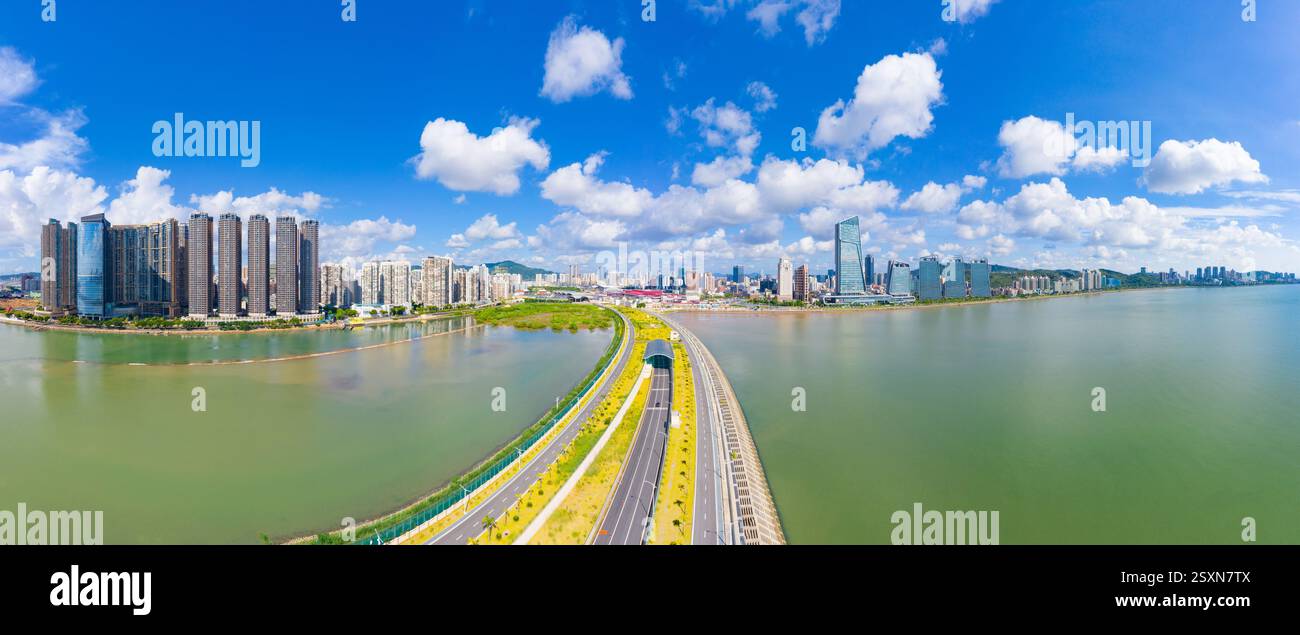 Pearl River Delta Ring Expressway, Urban Scenery of Zhuhai City, Guangdong Province, China Stock ...