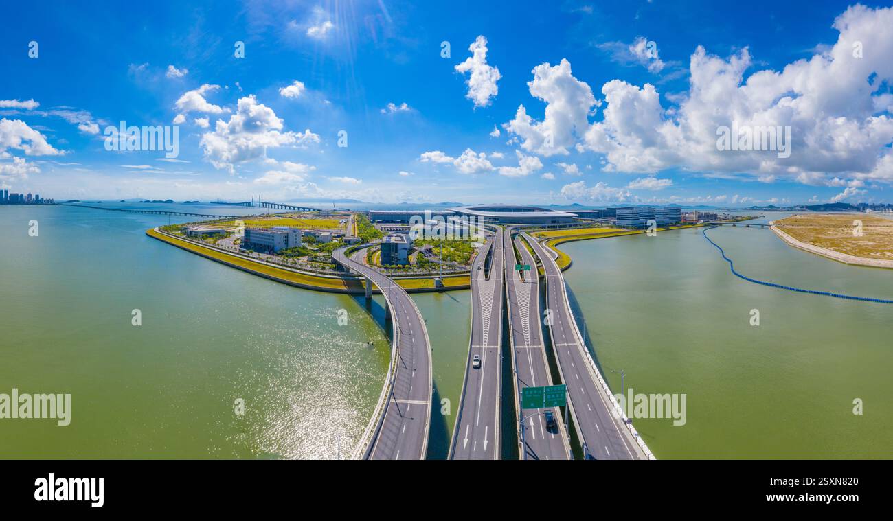 Pearl River Delta Ring Expressway, Urban Scenery of Zhuhai City ...