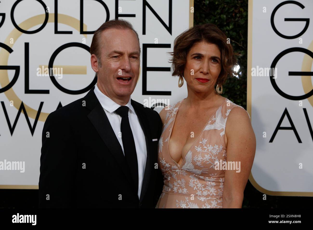 Bob Odenkirk and Naomi Odenkirk arrive at the 74th Annual Golden Globe Awards, Golden Globes, in ...