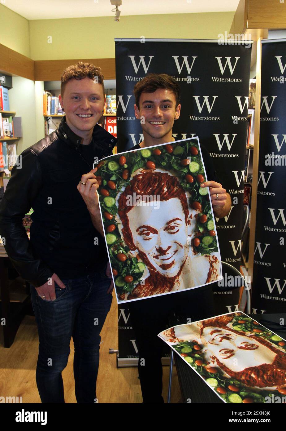 British Olympic Diver Tom Daley meets and greets fans at Waterstones on ...