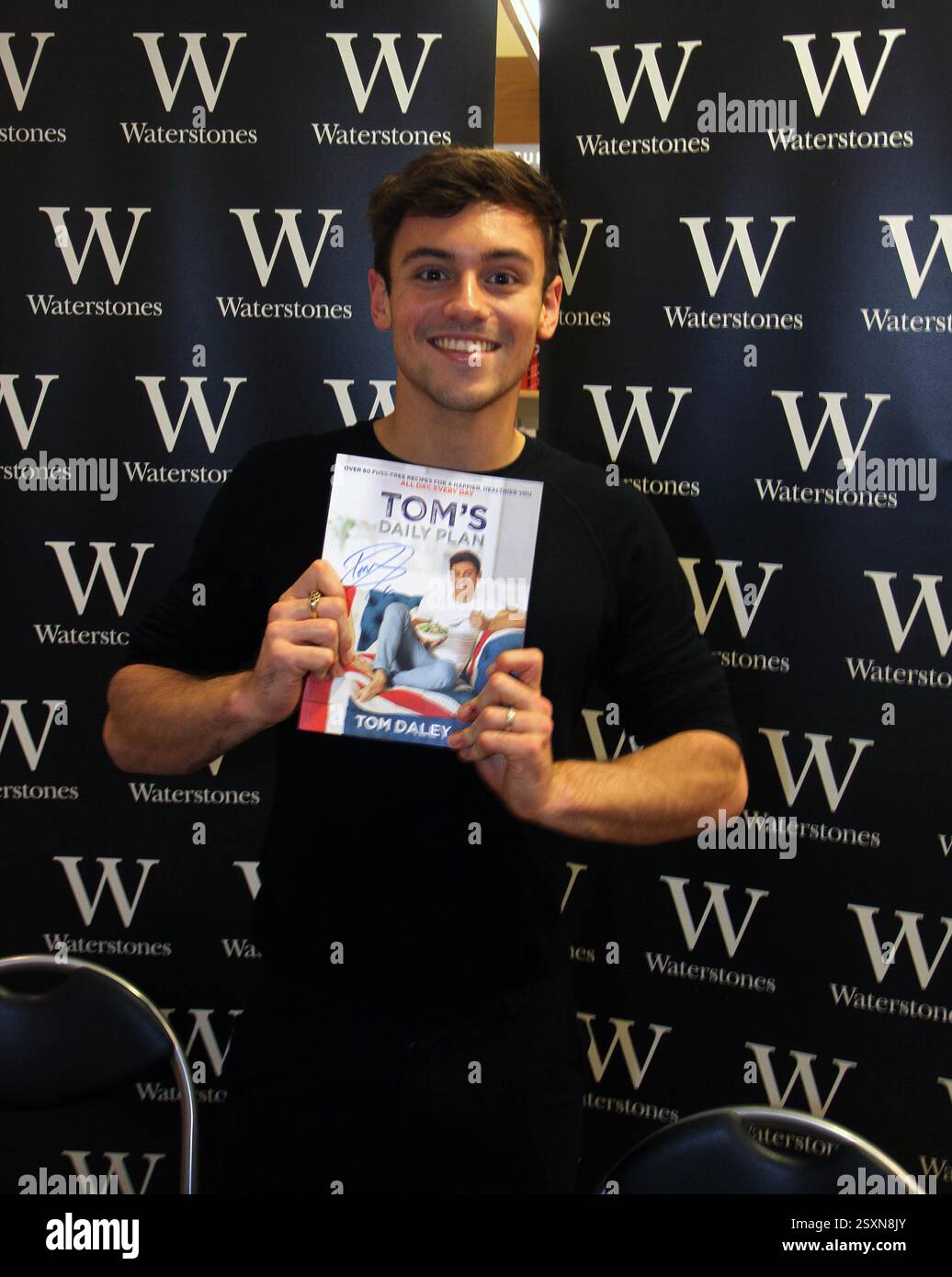 British Olympic Diver Tom Daley meets and greets fans at Waterstones on ...