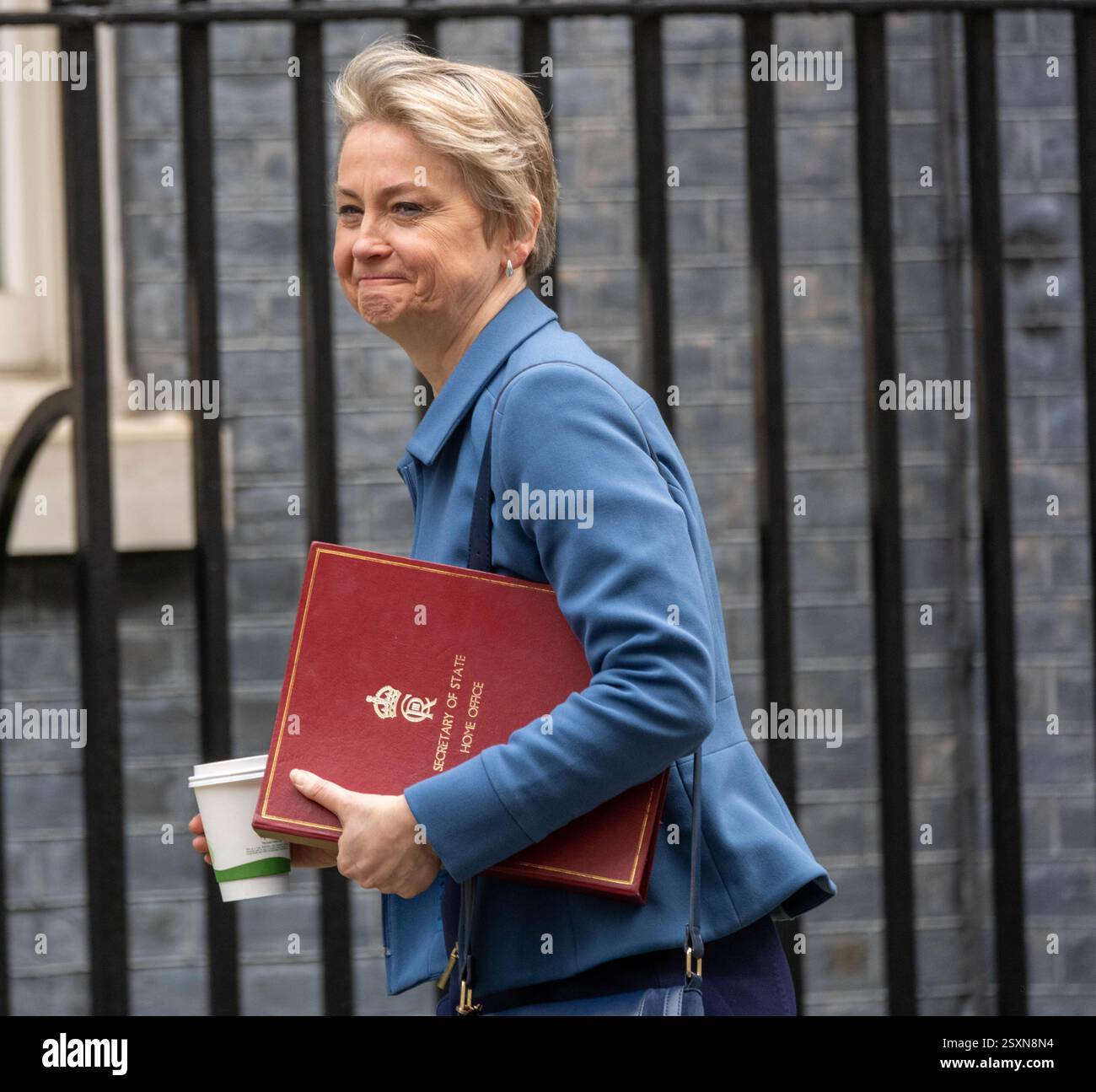 London UK 25 Feb 2025 Yvette Cooper, Home Secretary, at a cabinet ...