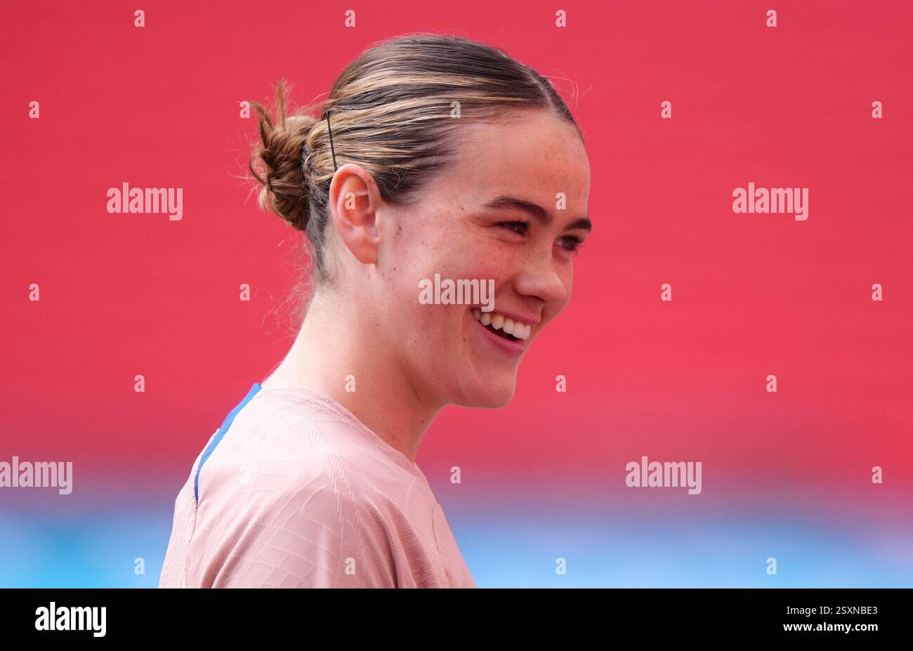 England's Grace Clinton during a training session at Wembley Stadium ...