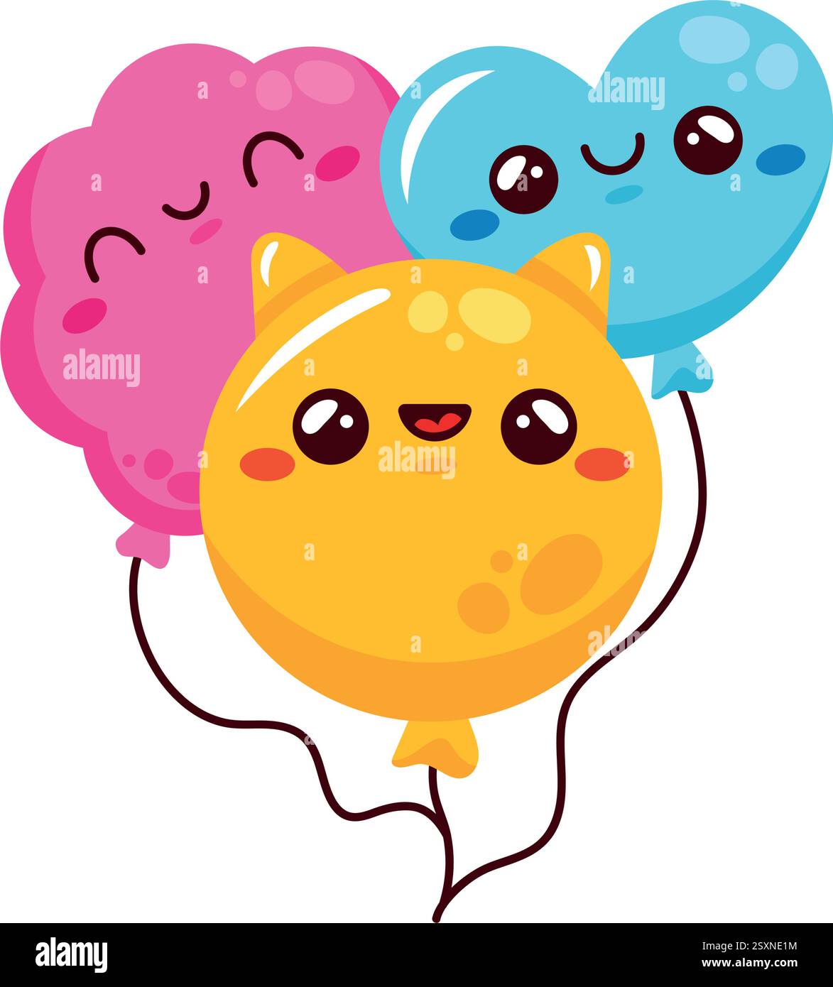 Happy sun on floating Stock Vector Images - Alamy