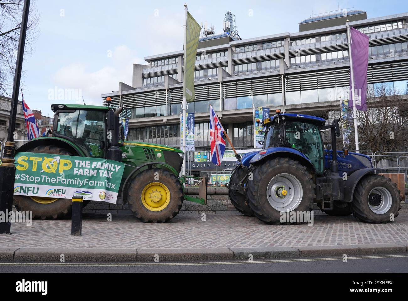 Members of the National Farming Union's (NFU)Stop the Family Farm Tax ...