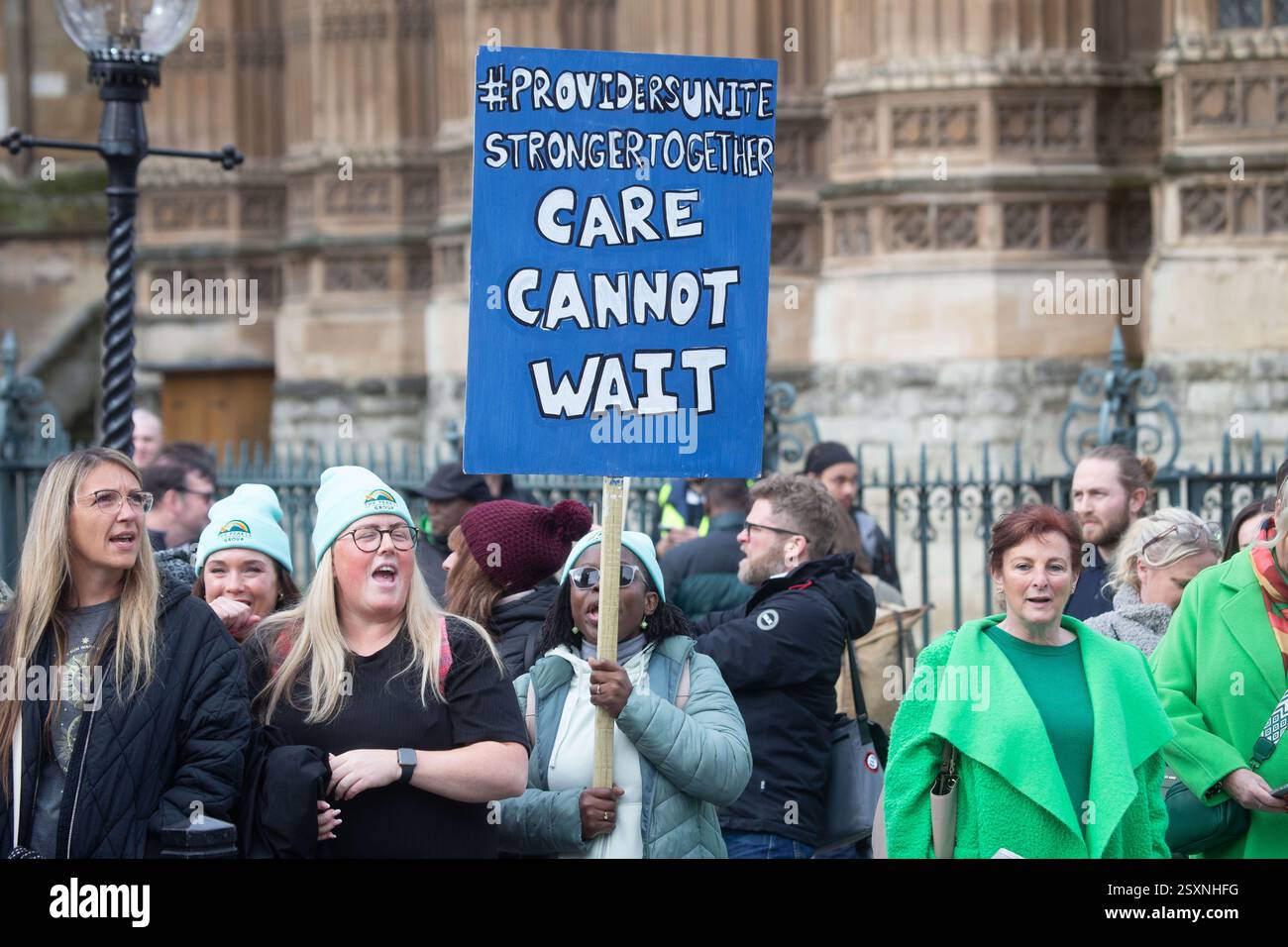 London, England, UK. 25th Feb, 2025. Campaigners from the Providers ...