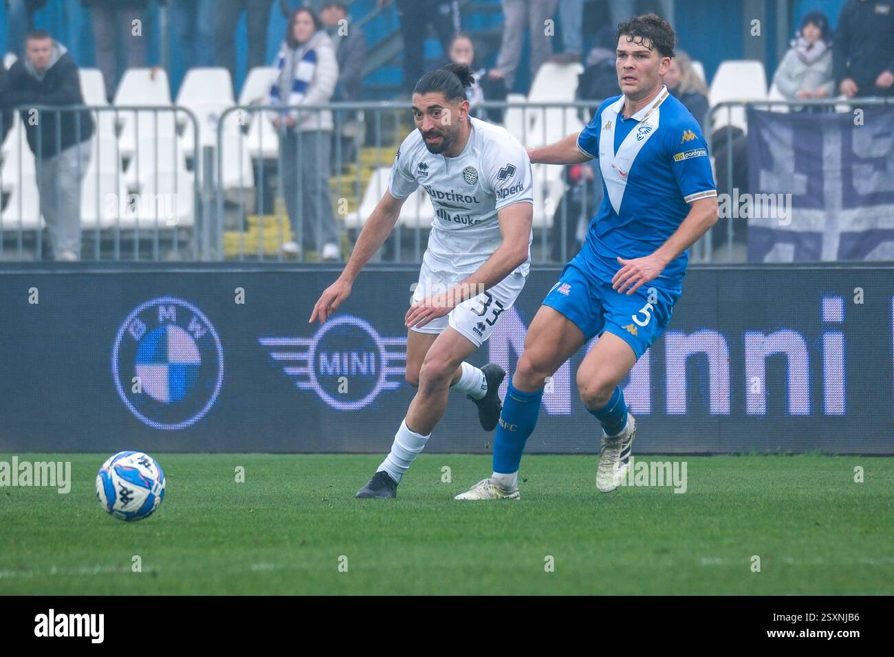 Silvio Merkaj of FC Sudtirol Team followed by Gabriele Calvani of ...