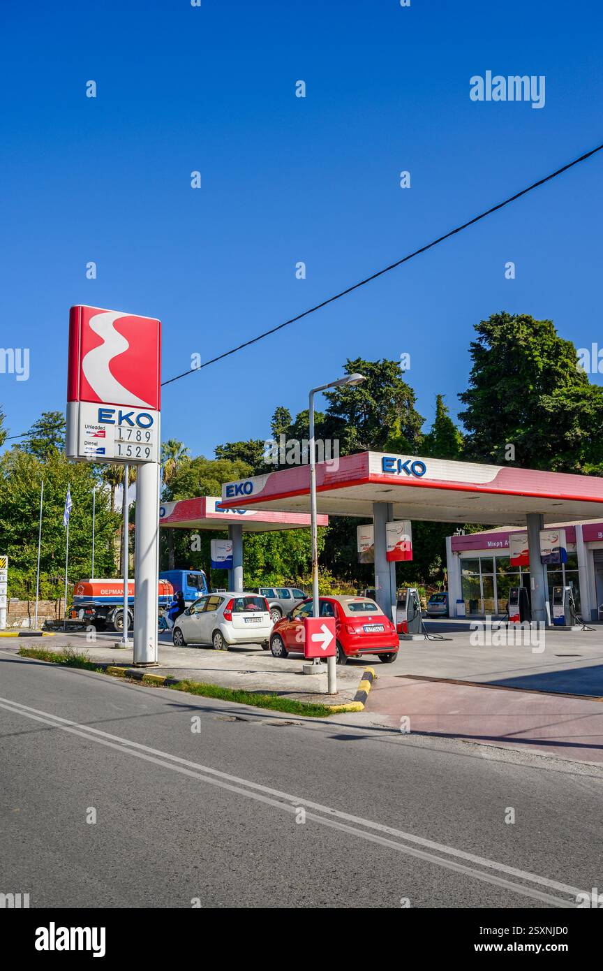 Petrol station on corfu hi-res stock photography and images - Alamy