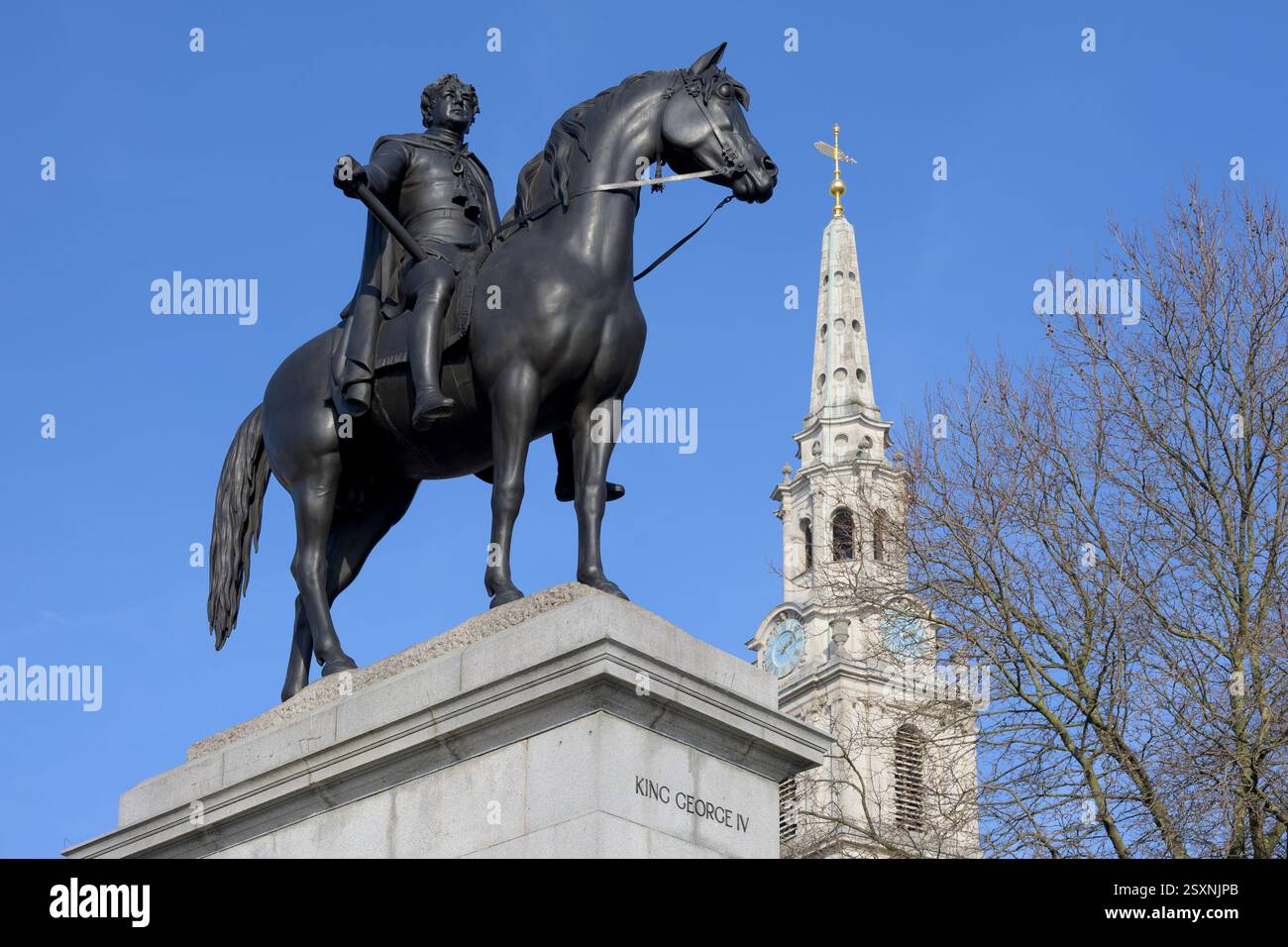 London, England, UK. Equestrian statue (1843: Sir Francis Chantrey) of ...