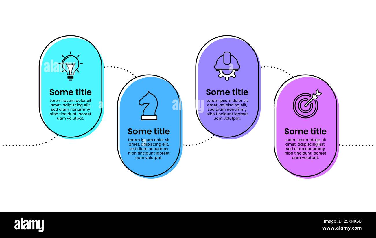 Infographic template with icons and 4 options or steps. Line. Can be ...