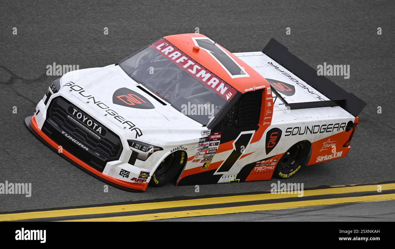William Sawalich (1) during qualifying for a NASCAR truck series auto ...