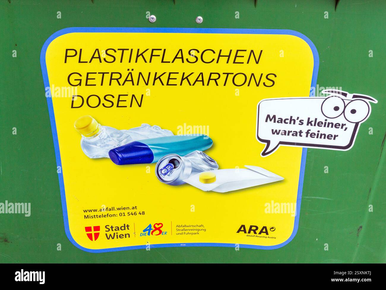 recycling trash bins Vienna Austria Stock Photo - Alamy