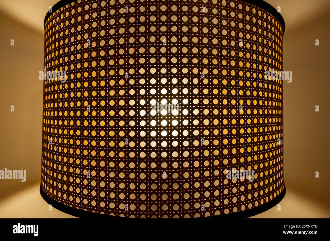 woven rattan lampshade Stock Photo - Alamy