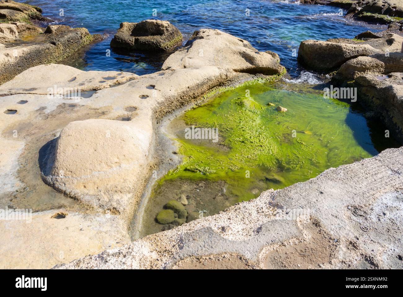 Area showing a Font Ghadir Bath, an excavated Victorian bathing pool ...