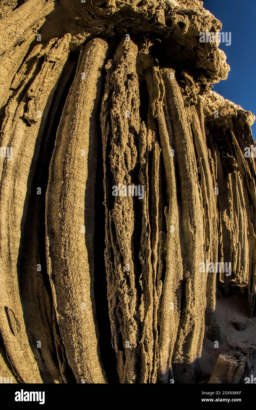 Rock formation with a brown color. The rock formation is made of ...