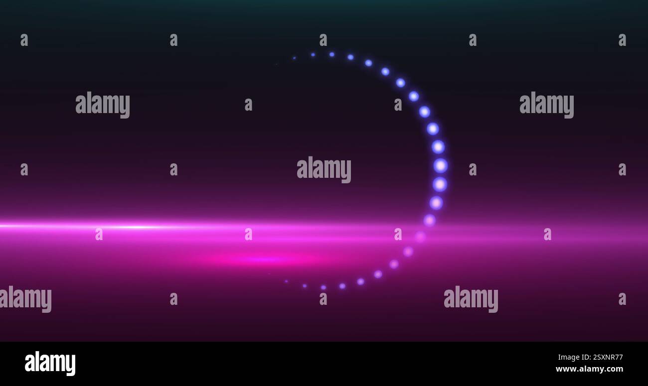 Image of blue neon spots on black background Stock Photo - Alamy